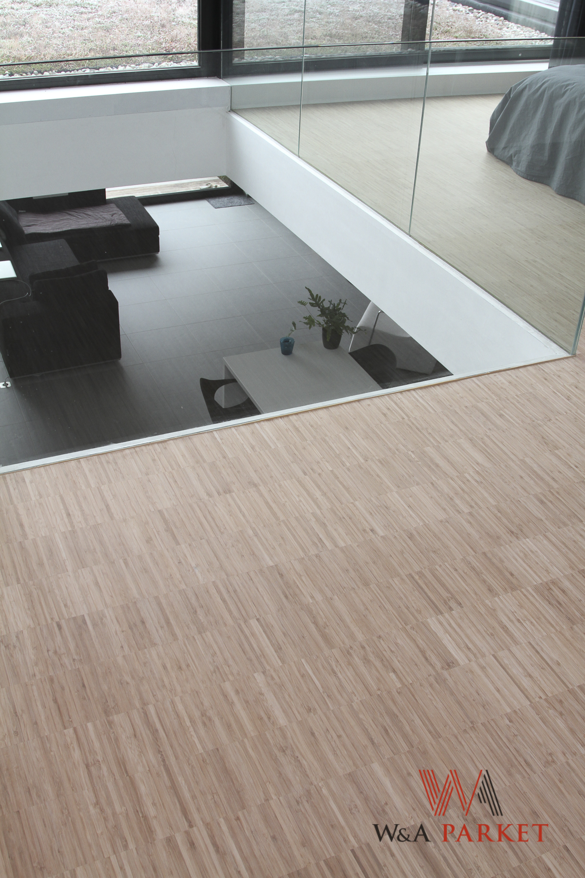 Moso bamboe hoogkant Caramel side pressed | W&A Parket